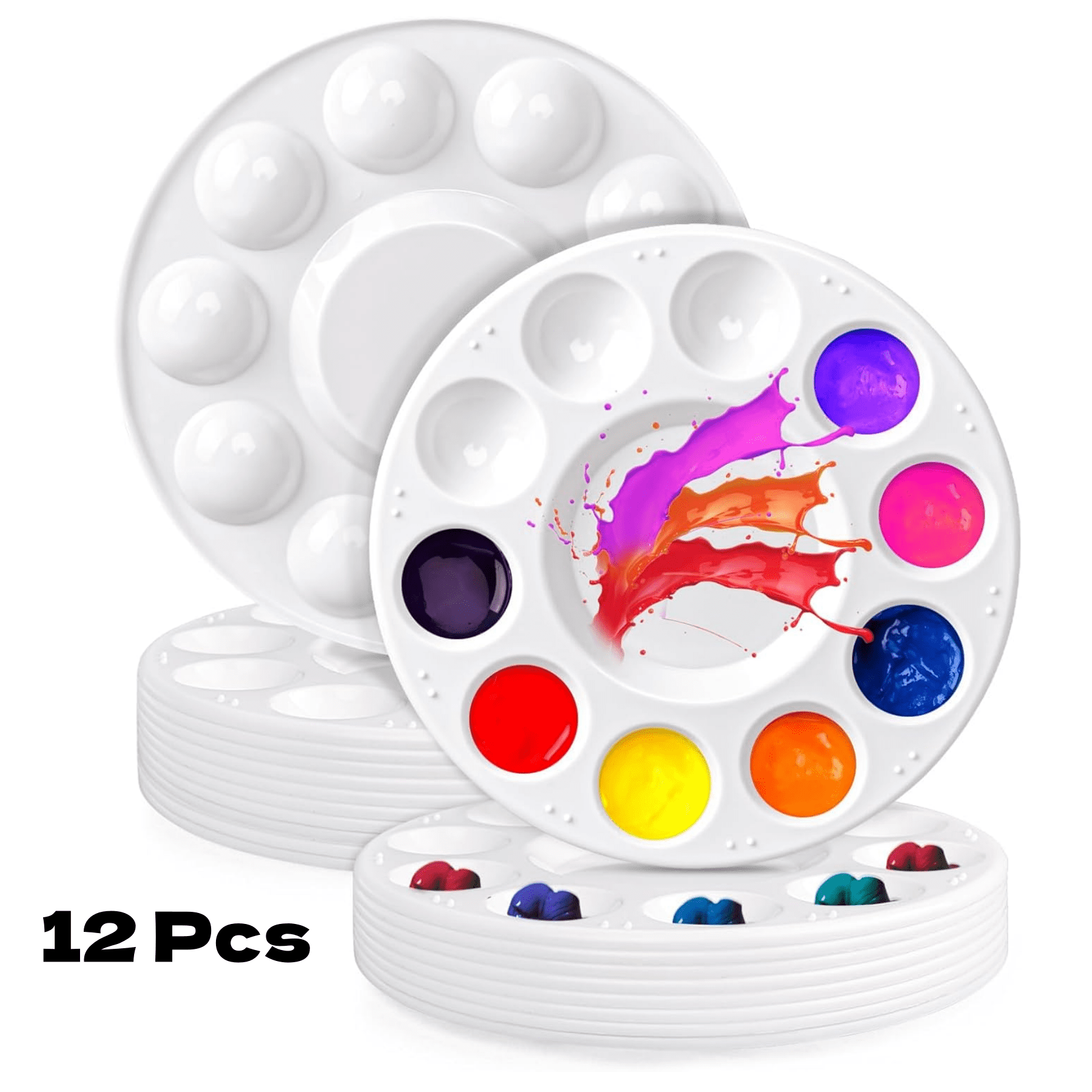 22 Pcs Paint Palette Tray, Plastic Paint Tray Palette, Paint Trays for ...