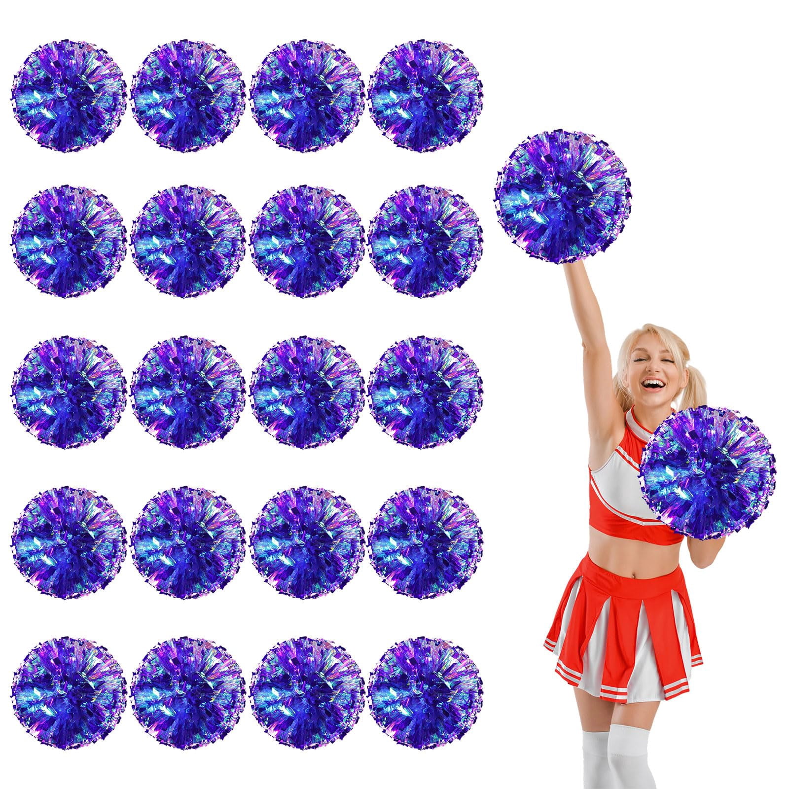22 Pcs Pom Poms Cheer-pom Poms Cheerleading With Finger Holes Cheer Pom ...