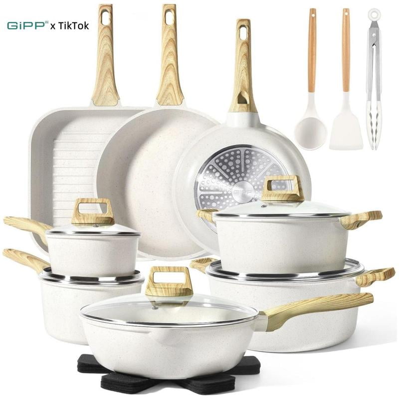 22 Pcs Pots and Pans Set, Non Stick Kitchen Cookware Sets, Cookware ...