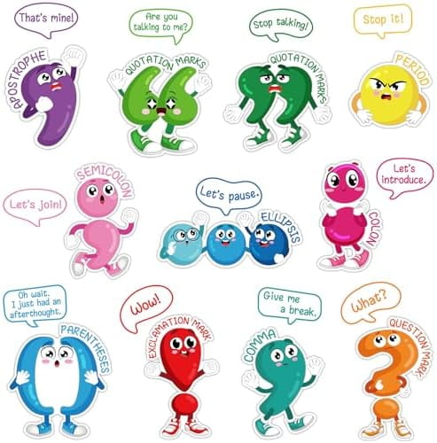22 Pcs Punctuation Bulletin Board Set for Classroom, Punctuation ...