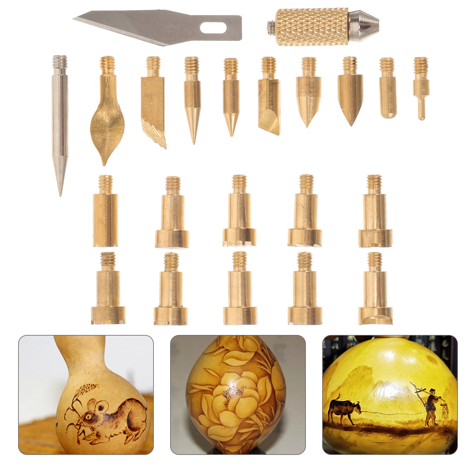 22 Pcs Pyrography Engraving Blade Wood Burner Pen Tips Burning Machine ...