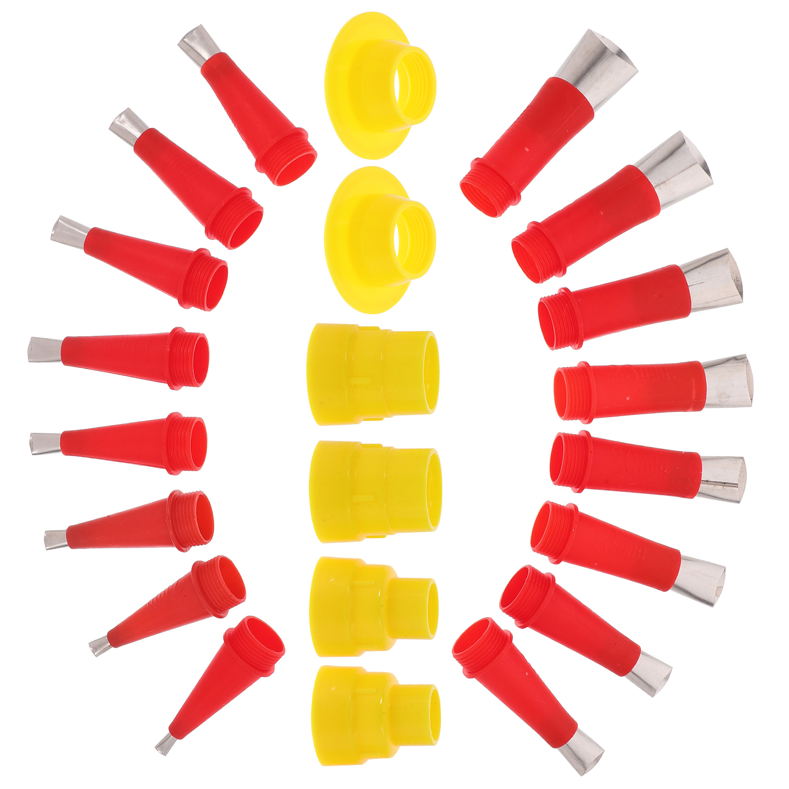 22 Pcs Universal Integrated Rubber Nozzle Tool Kit Caulking Adhesive ...
