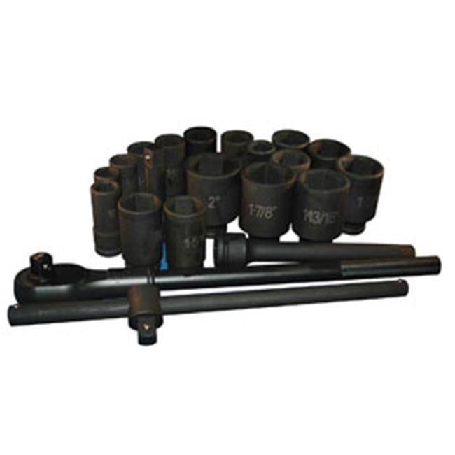 22 Piece 3/4-Inch Drive SAE Deep Impact Socket Set - Walmart.com