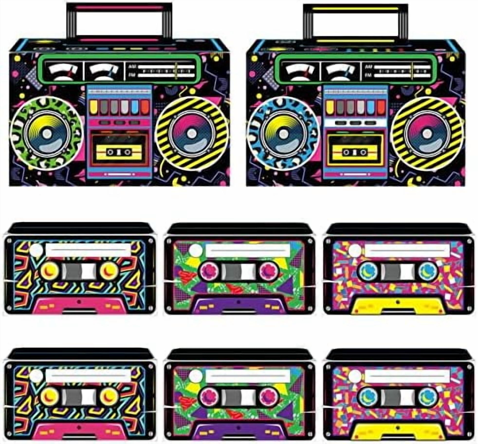 22-Piece 80s Novelty Boom Favor Boxes - Boom Box Party Favors & Decor ...