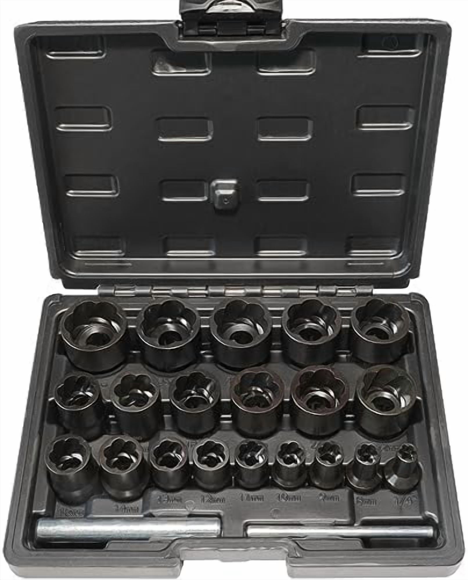 22 Piece Bolt Nut Extractor Set, 1/2" and 3/8" Drive Impact Lug Nut ...