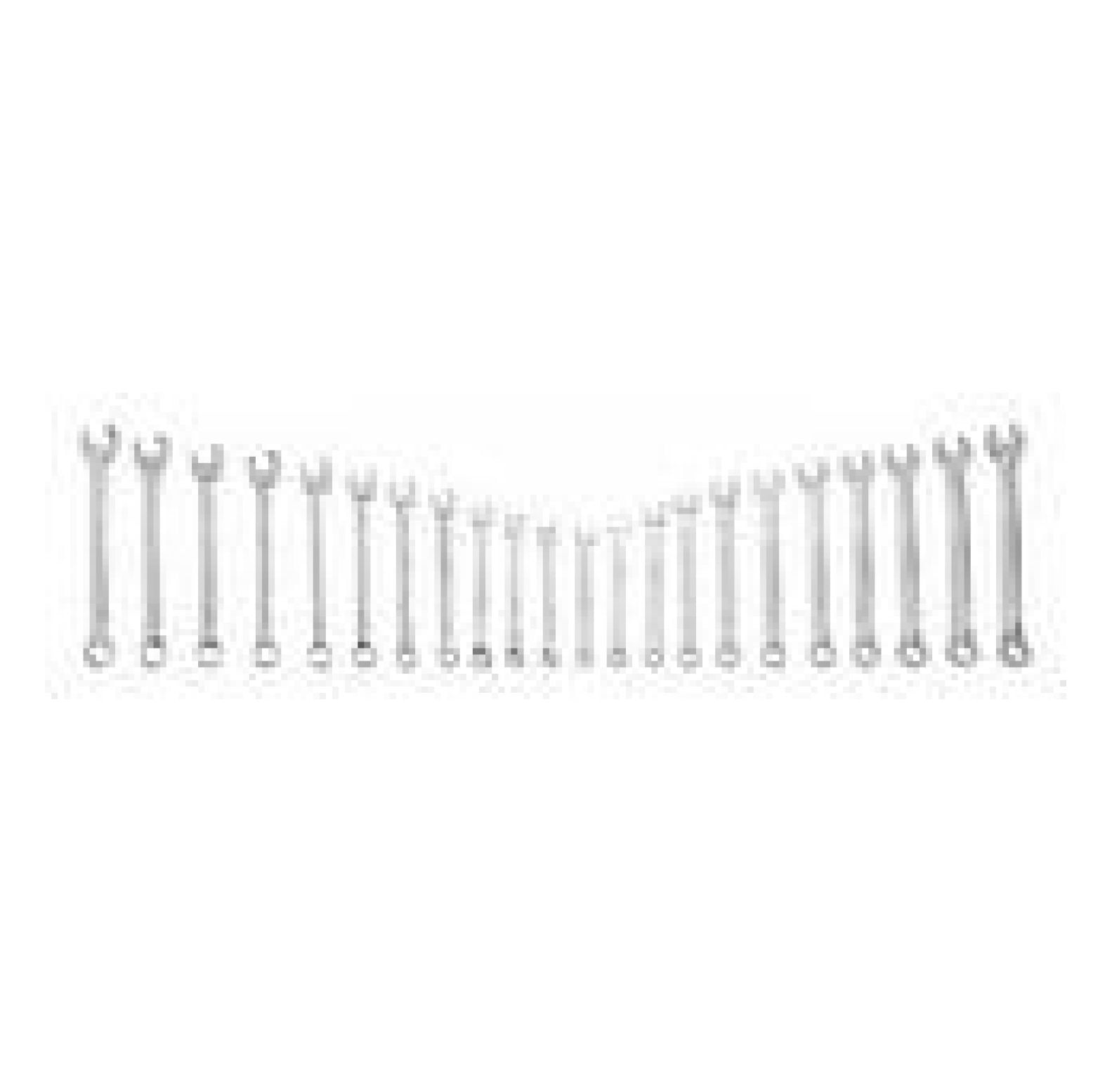 22-Piece Combination Wrench Set - Metric & SAE - Vanadium Steel with ...