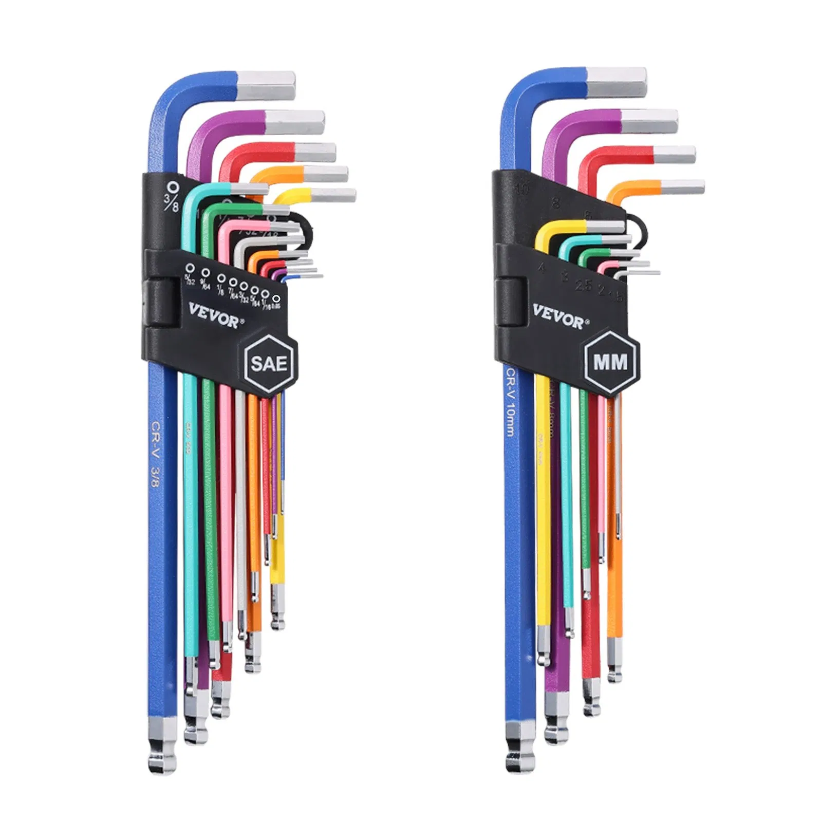 22-Piece Hex Key Allen Wrench Set – SAE & Metric Long Arm Ball End ...