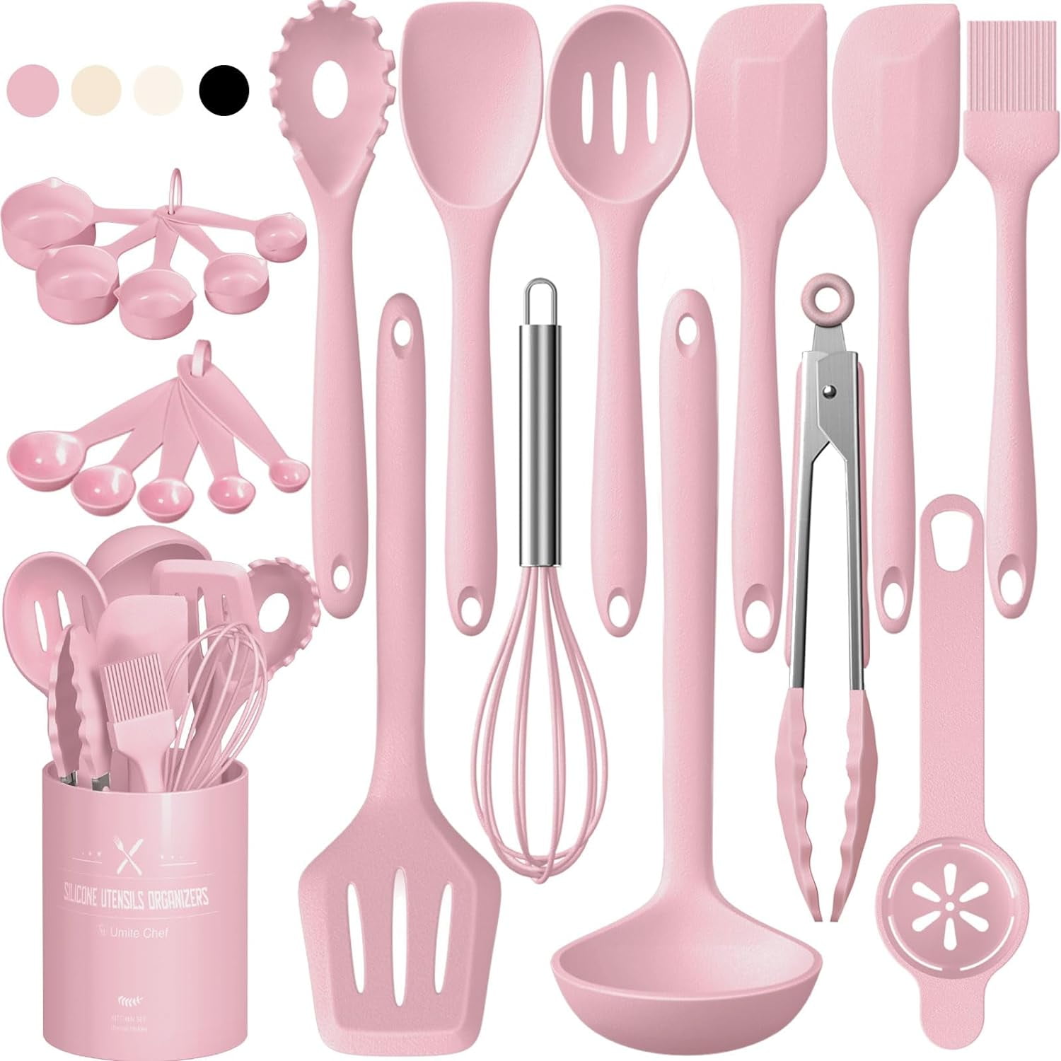 22-Piece Silicone Cooking Utensils Set, Heat Resistant & Dishwasher ...