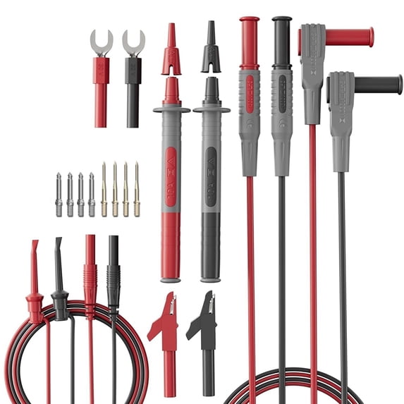 22 Piece Silicone Multimeter Test Lead & Back Probe Kit - Premium ...