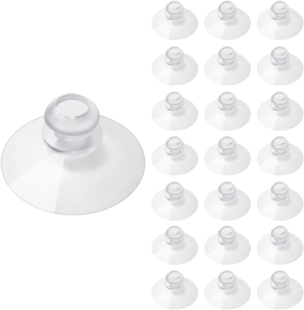 22 Pieces 1.2 inch Small Clear Suction Cups for Glass, Without Hooks ...