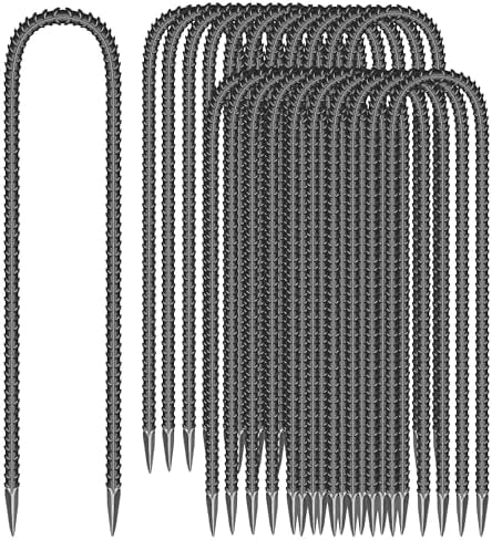 22 Pieces 12-Inch Garden Ground Stakes Galvanized Steel U Shape Hook ...