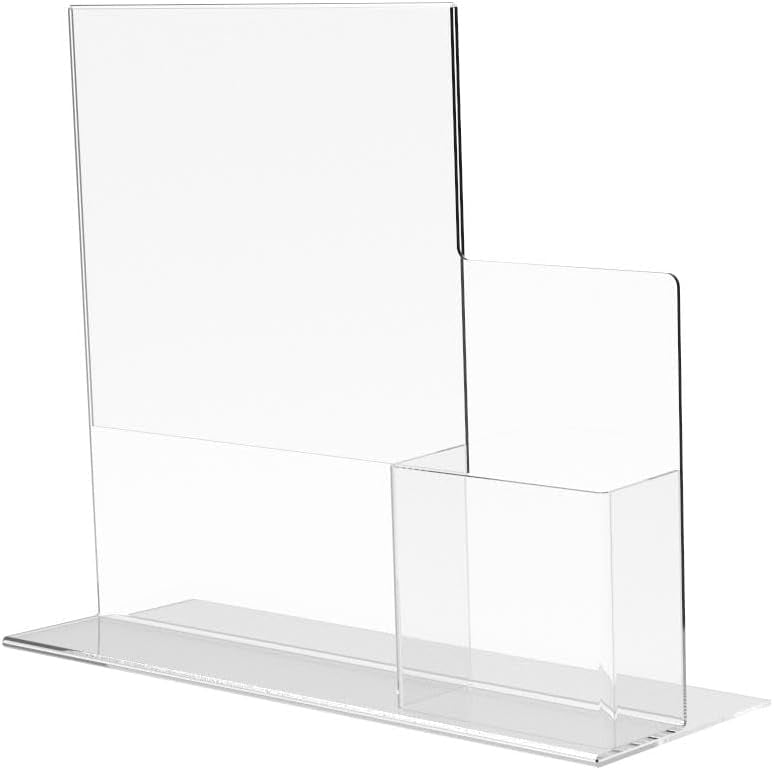 22 Pieces 8.5X11" Letter Size Promotional Sign Holder 4" Tri-fold Flyer ...