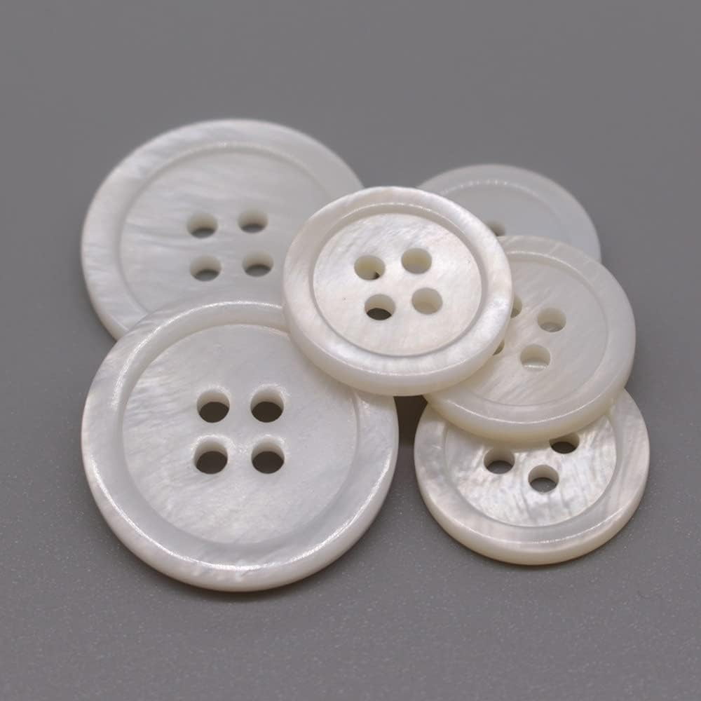 22 Pieces Genuine White Shell Buttons for Blazer Coat Suit Buttons Set ...