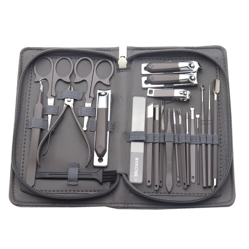 22 Pieces Manicure Pedicure Tool Set Stainless Steel Nail Care Kit Nail ...