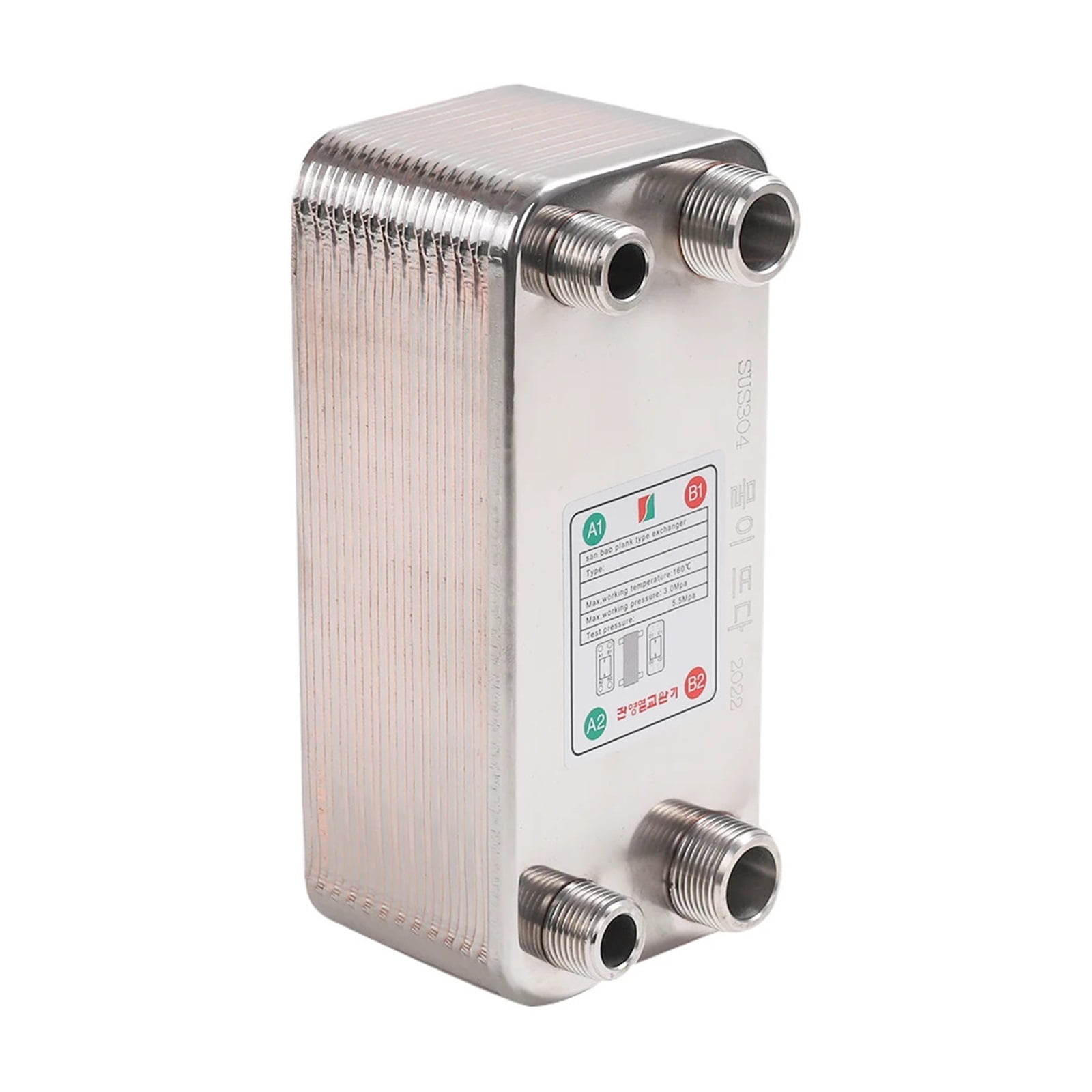 22 Plates ,4.5Mpa Brazed Plate Heat Exchanger , Floor And Water Heating ...