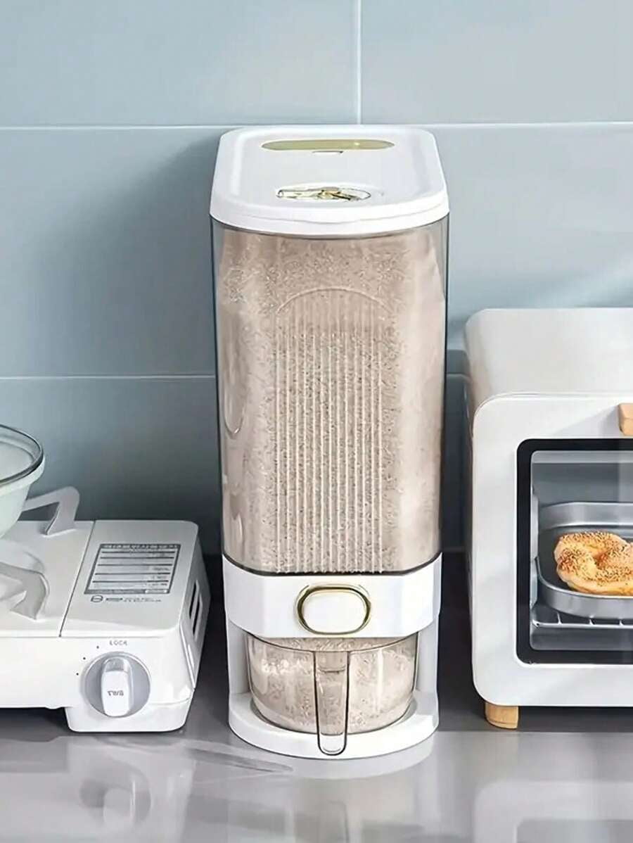 22-Pound Capacity Rice Storage Dispenser with Measuring Cup, Date Dial ...