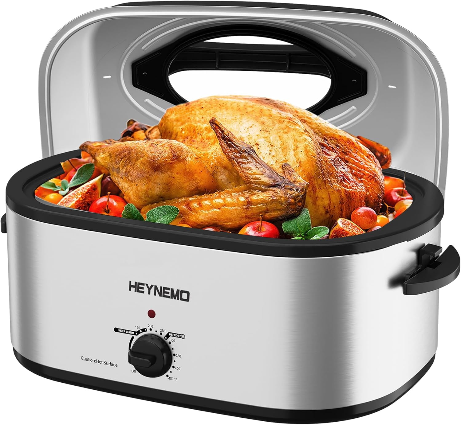 22 Quart Electric Roaster Oven with Visible & Self-Basting Lid, Large ...