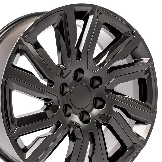 22" Replica Wheel CV39 Fits GMC Sierra Rim 22x9 Satin w/Black Wheel ...