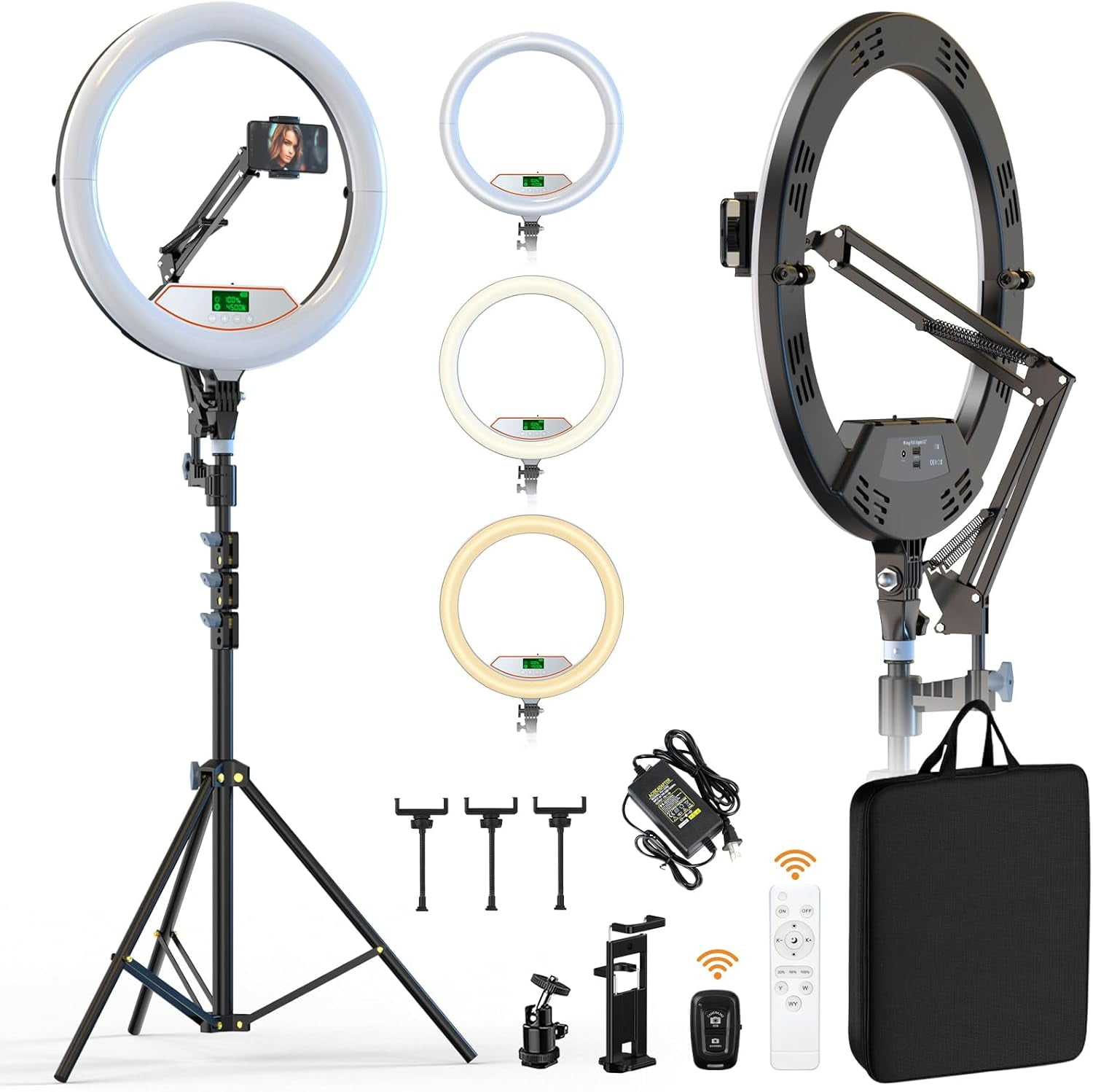 22" Ring Light with Stand,Large Ring Light for iPhone/iPad with 71 ...