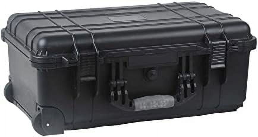 22" Rolling Weatherproof Case – Polypropylene, Telescopic Handle, Foam ...