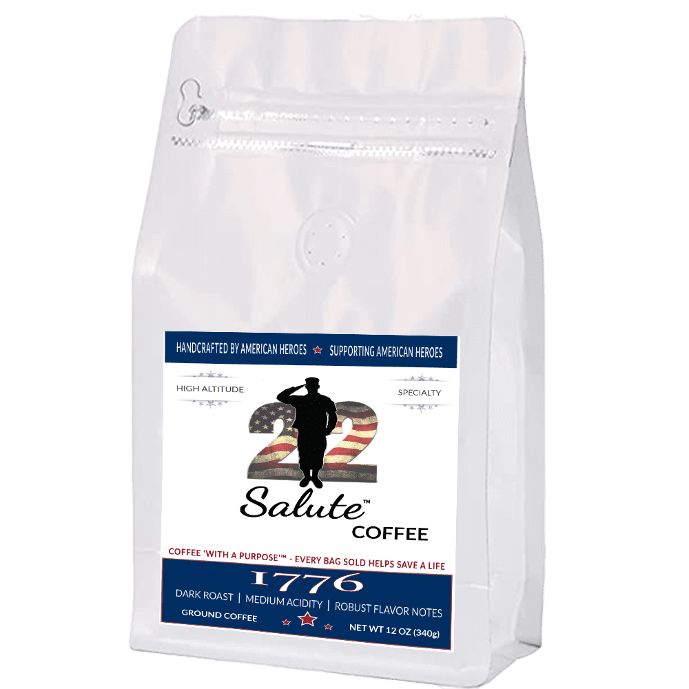 22 Salute Coffee 1776 Dark Blend, Dark Roast, Specialty Arabica Coffee ...