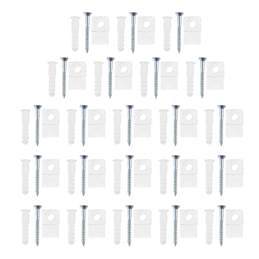 22 Sets Glass Clip Mirrors Clear Mirror Holder Clips Wall Mirror Fixing ...