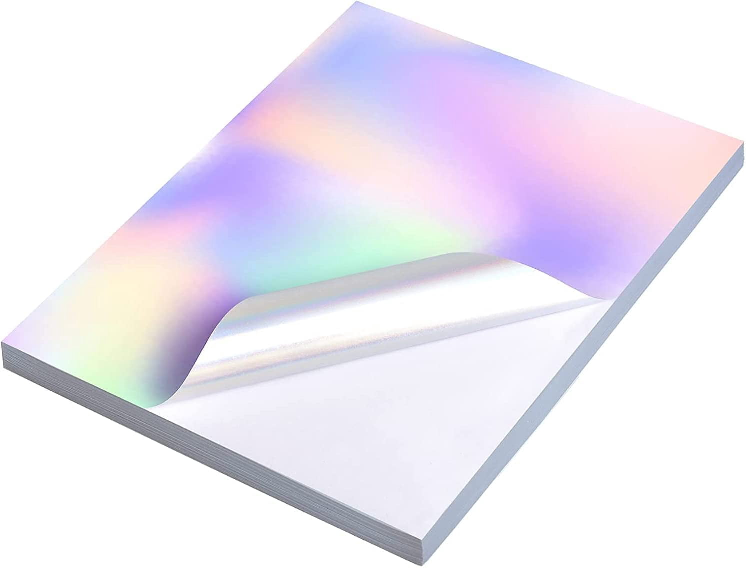 22 Sheets Holographic Sticker Paper 8.5 x11 inch for Inkjet Printer ...