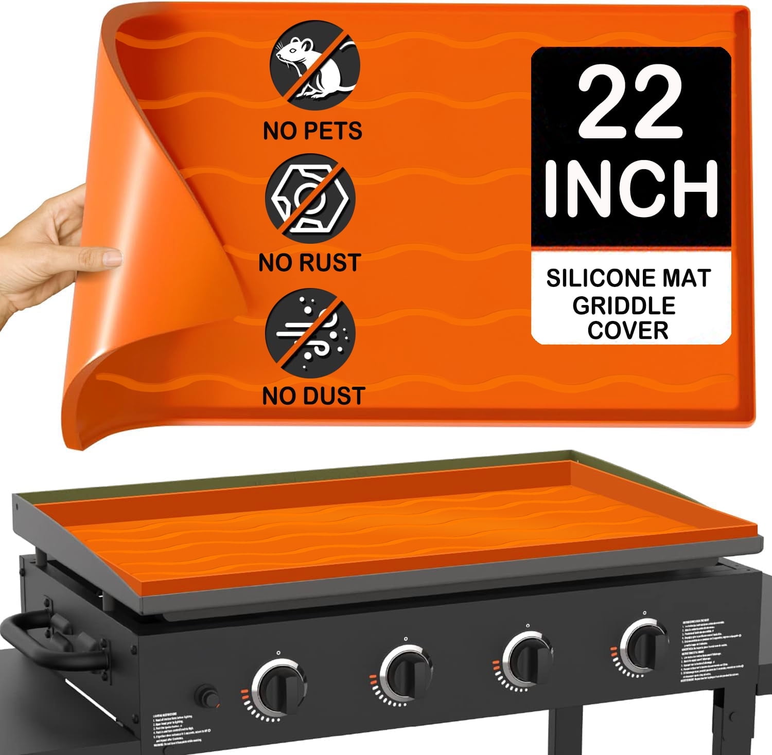 "Blackstone Silicone Griddle Mat 22""x16""x1"", BBQ Accessories ...