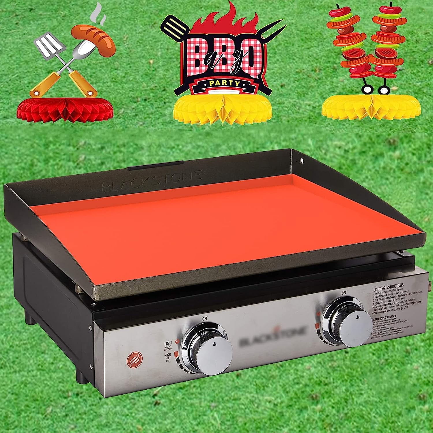 22" Silicone Mat for Blackstone Griddle Top, 100% Silicone Protective ...