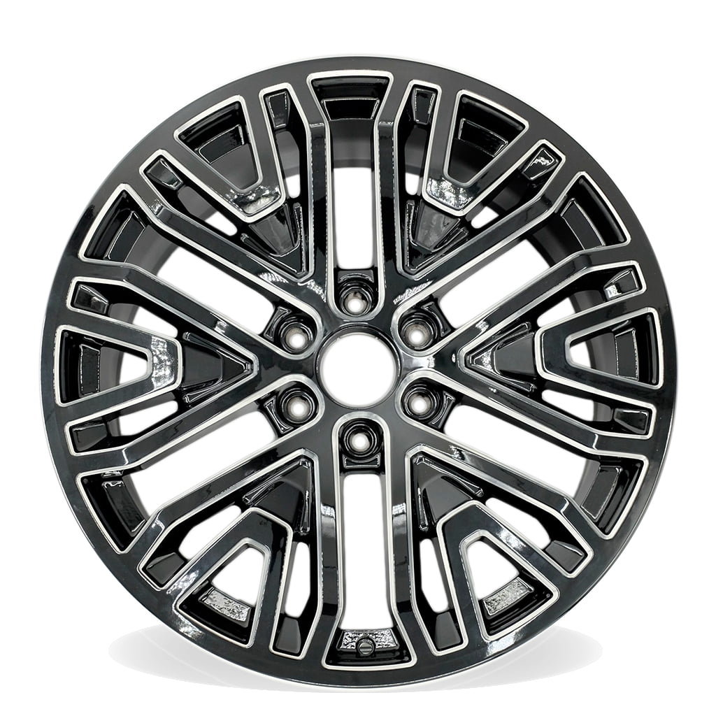 22" Single 22x9 Machined Black Wheel For Chevy GMC Sierra Denali ...