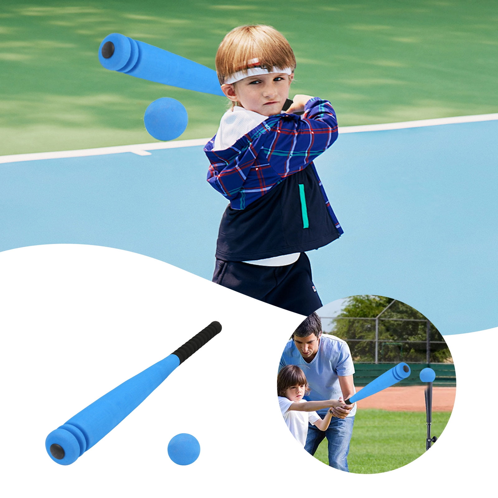 22" Soft Kids Foam Baseball Bat Toys with Balls Gift for Children ...