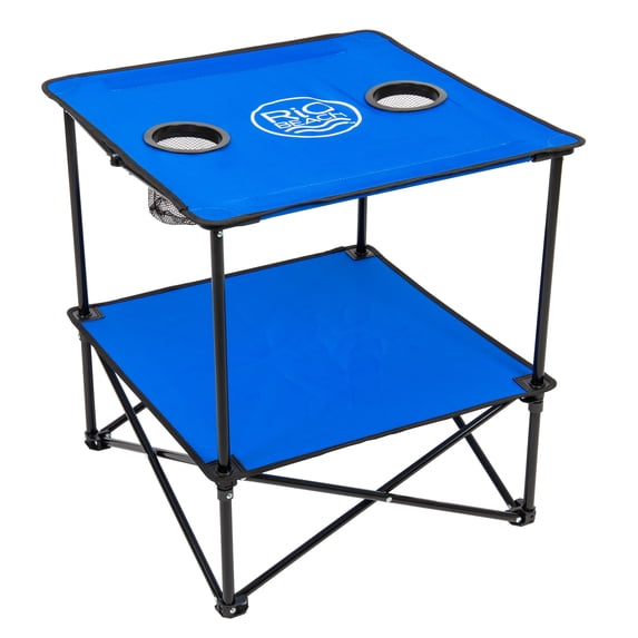 Rio Beach 2 x 2 x 2 ft Blue Square Compact Folding Beach Table ...