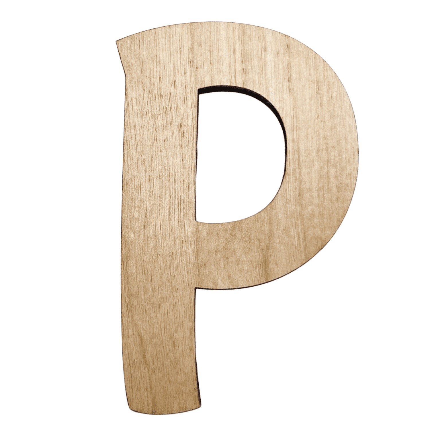 22" Tall Birch Wood Letter P | 1/4" Thick | Wood Craft Letter ...