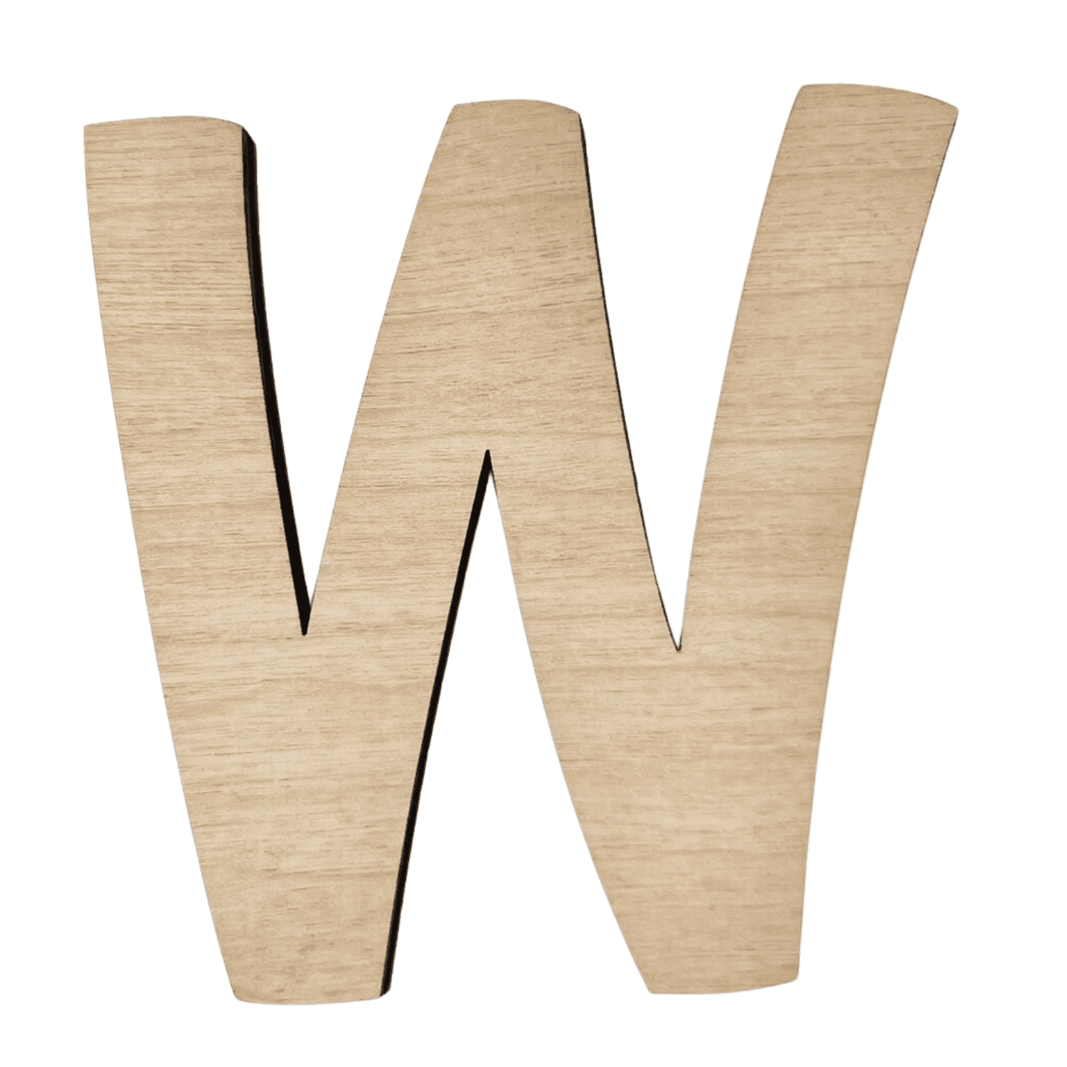 22" Tall Birch Wood Letter W | 1/4" Thick | Wood Craft Letter ...
