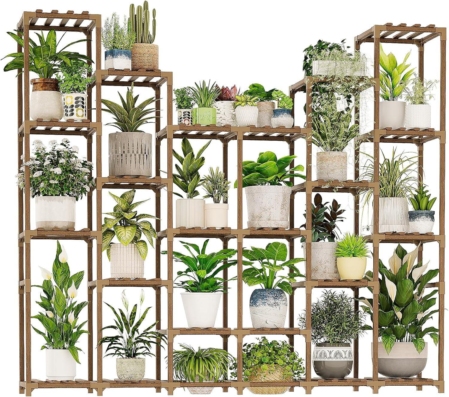 22 Tiers Plant Shelf for Plants Large Indoor Plant Stand Plant Rack Extra Large Wood Plant ...