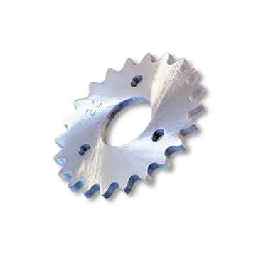 22 Tooth Sprocket, Aluminum, #35 Chain, P5256 - 1" Bore, 1.687" Bolt ...