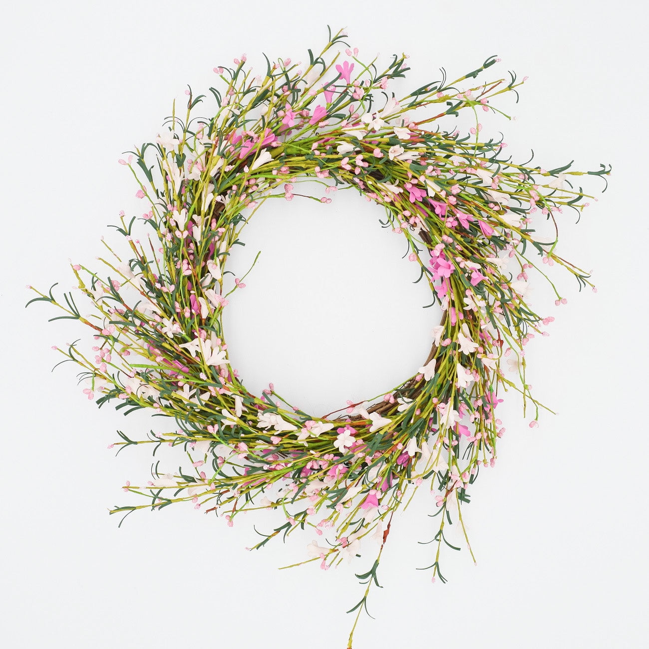 22" Two-Tone Pink Buttercup Wreath - Walmart.com