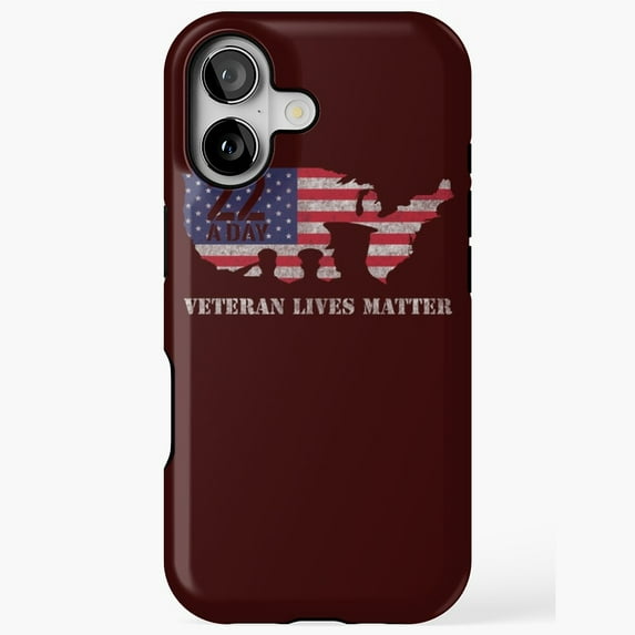 22 Veterans A Day PTSD Awareness Military Gift Case for iPhone 11 12 13 ...