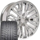 OE Wheels CV37 22 Inch Rims and Tires Fit Sierra 1500 Style 6x139.7 ...