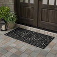 22" X 48" Black Scrollwork Outdoor Rubber Door Mat - Walmart.com