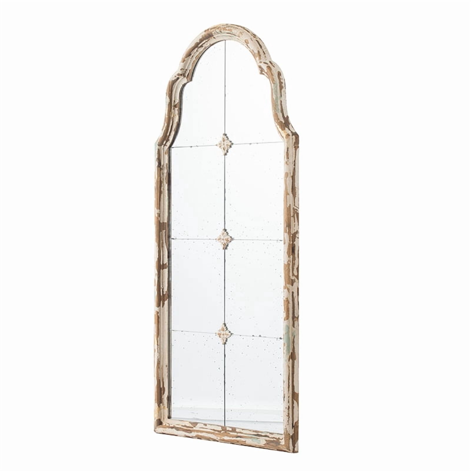 22" X 48" Large Cream & Gold Framed Wall Mirror,Wood Arched Mirror with ...