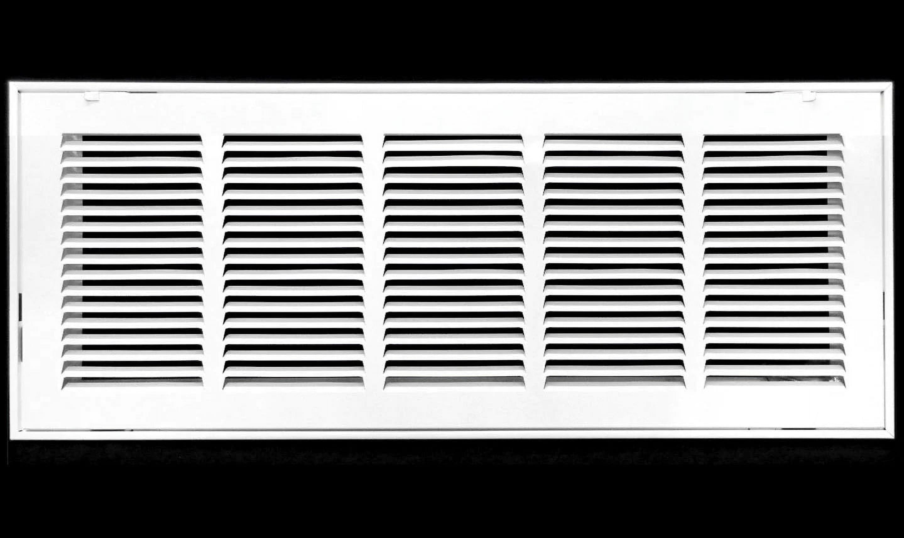 22" X 6" Steel Return Air Filter Grille for 1" Filter - Removable Face ...