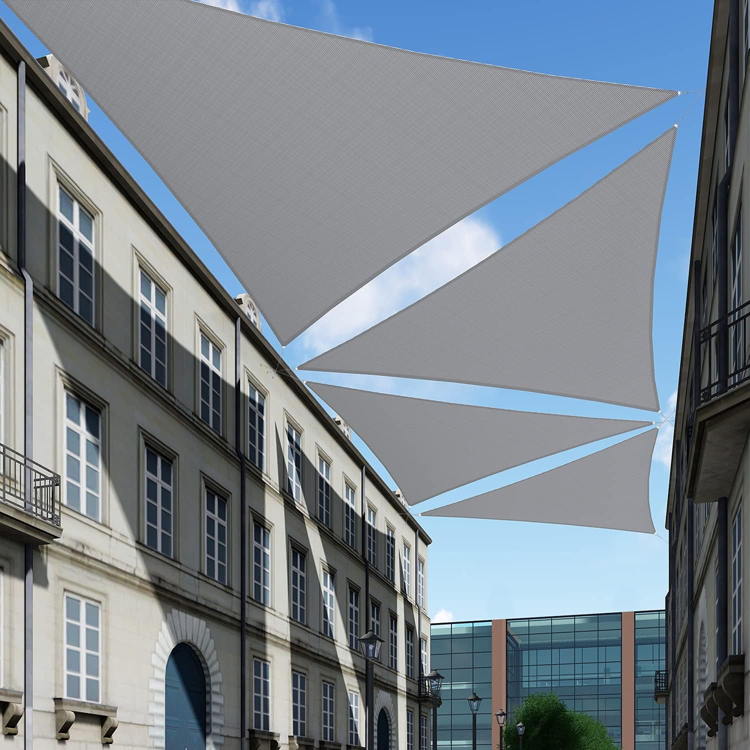 22' X 22' X 22' Sun Shade Sail Equilateral Triangle Permeable Canopy UV ...