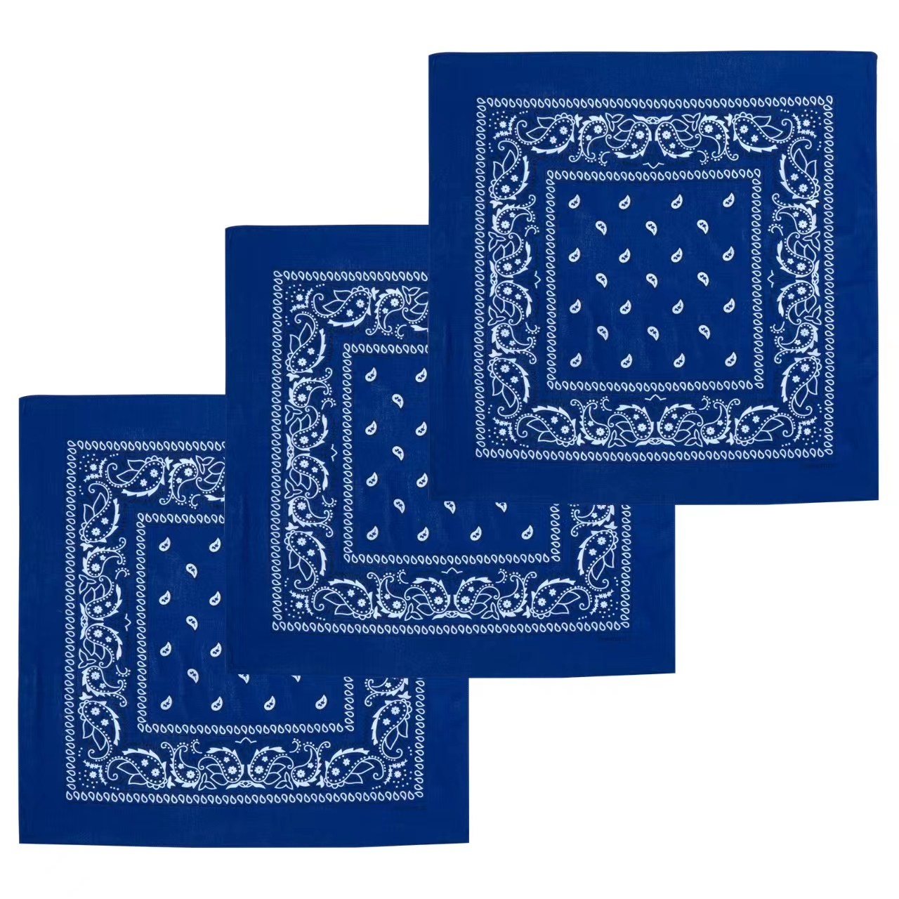 22"X22" Cotton Bandanas for Men & Women Pasiley Cowboy Bandana ...