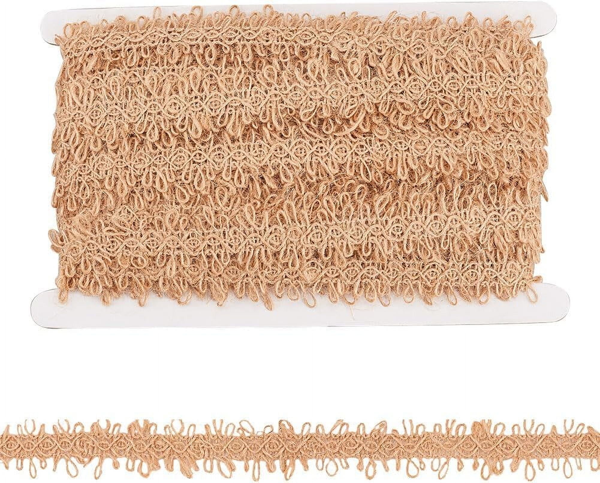 22 Yard Burlap Ribbon 1 Inch Burlywood Lace Craft Ribbon Rustic Woven ...