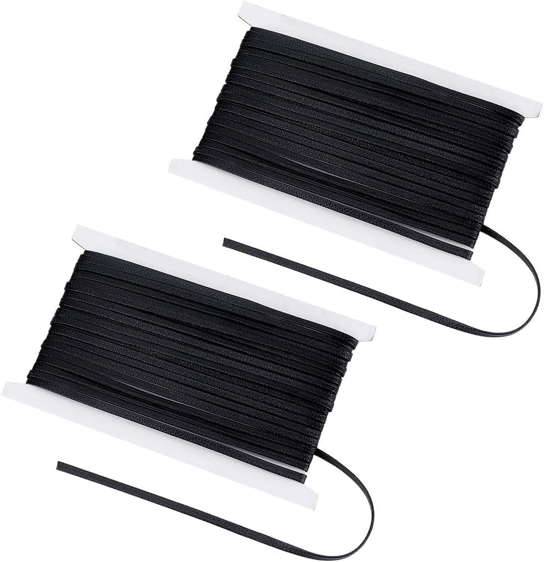 22 Yard Soft PU Leather Cord 5mm Flat PU Leather Strap Textured ...