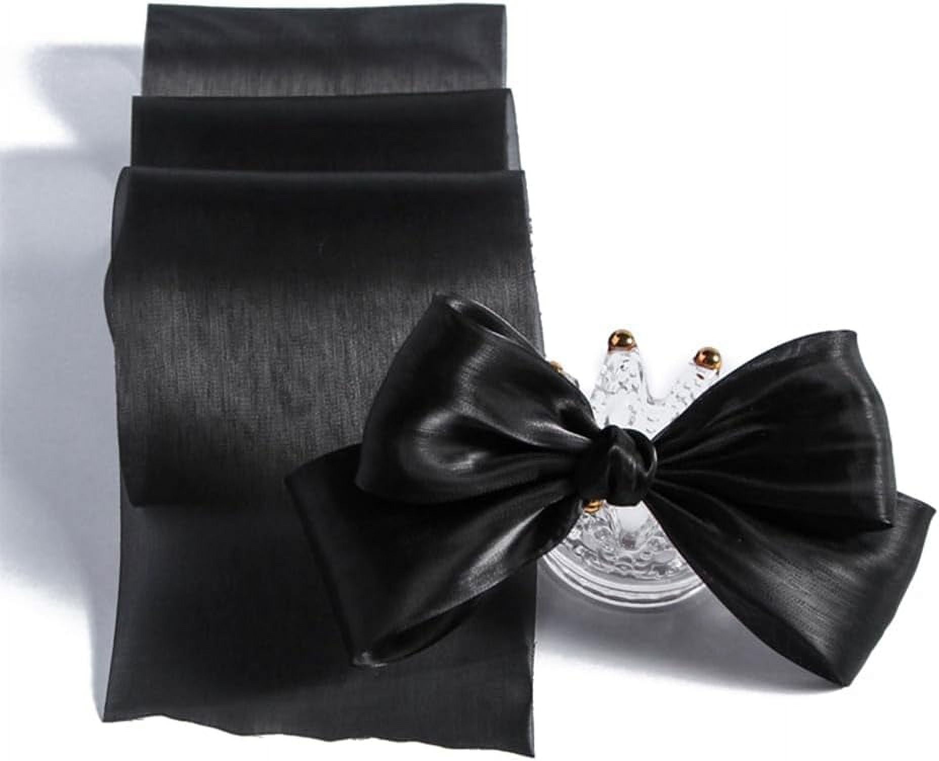 22 Yards 1 1/2 Inch Black Sheer Ribbon Transparent Organza Mesh Ribbon ...