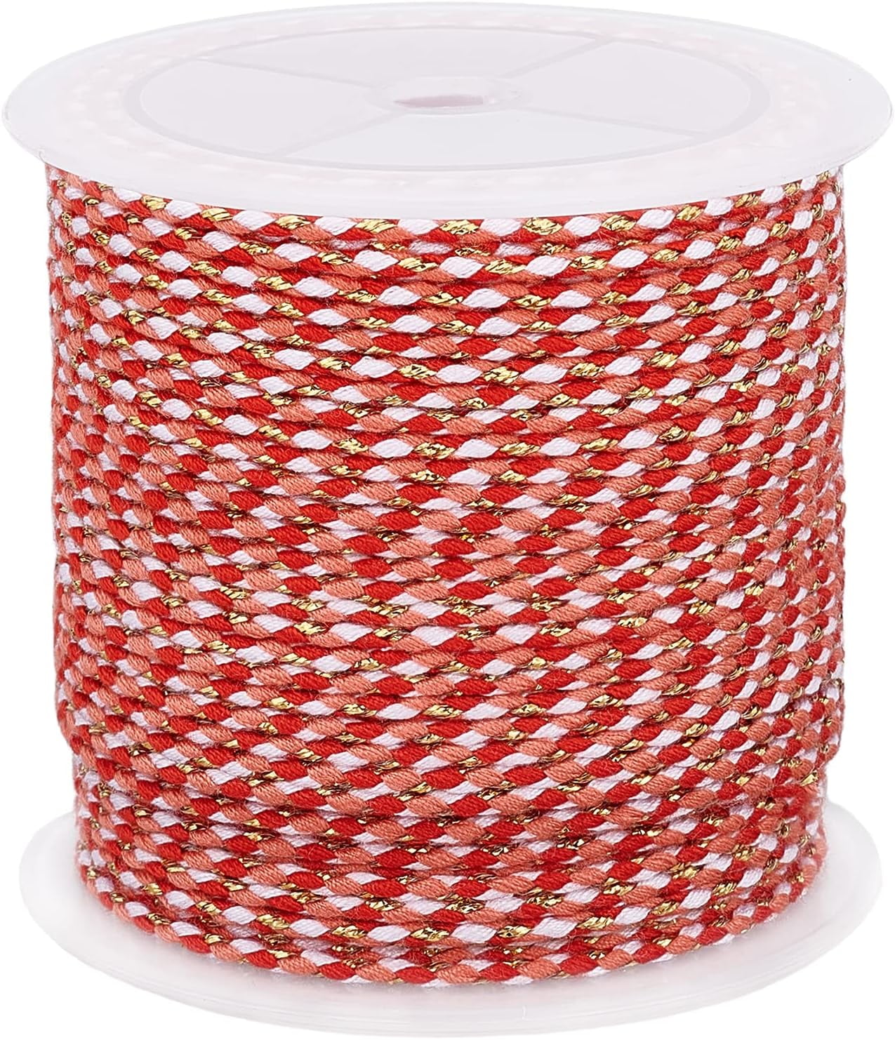 22 Yards 1.5mm Twisted Cord 4-Ply Macrame Cotton Thread Three-Color ...