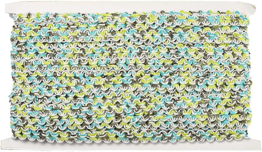 22 Yards 3/8 Inch Braid Lace Trim Blue Green Sewing Centipede Lace ...