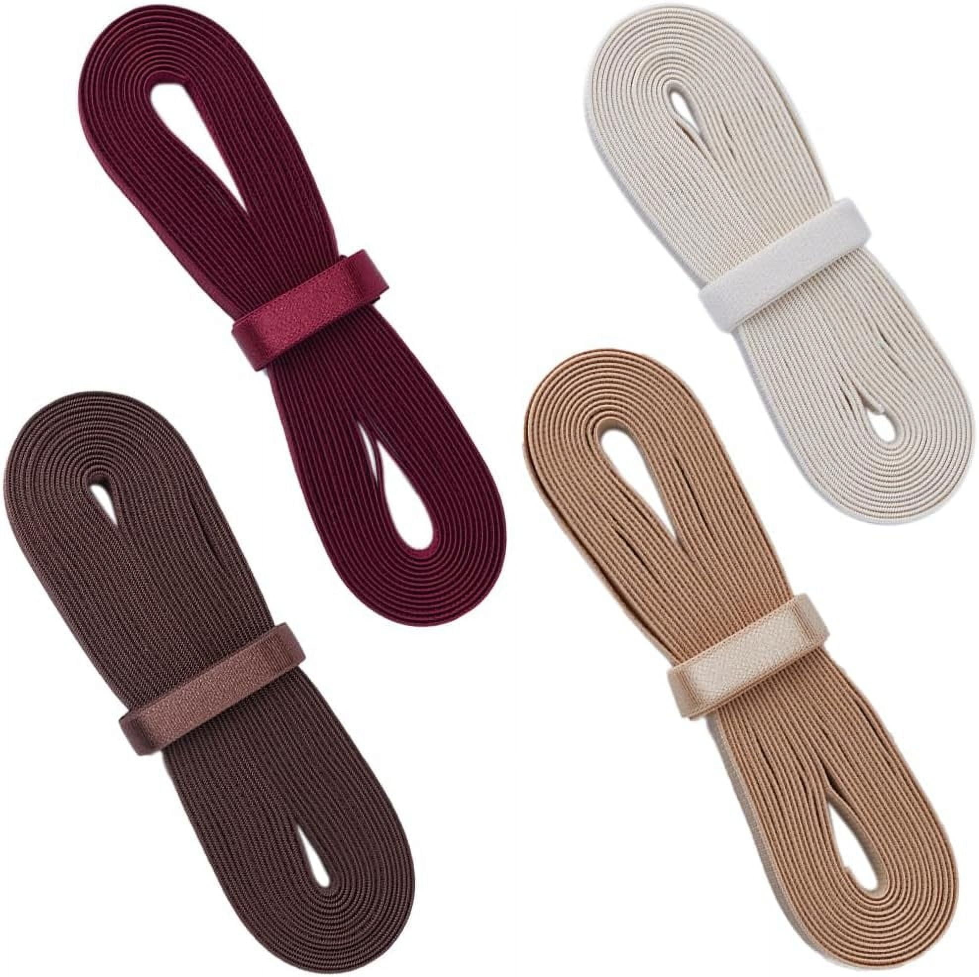 22 Yards 4 Colors Picot Plush Elastic Shoulder Strap 2/5 Inch Wide Flat ...